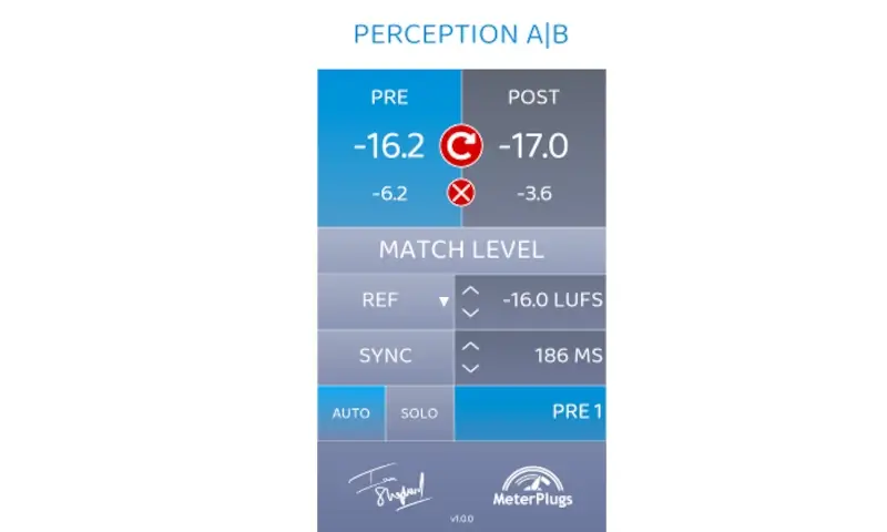 あなたの音楽に最適なサウンドについて、明確かつ現実的な判断を素早く簡単に下す！Perception AB Metering by ...